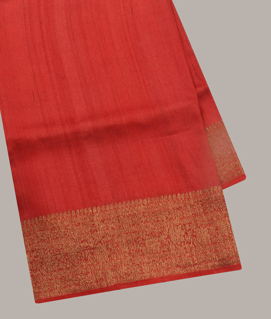 Buy Red Banaras Tussar Georgette Saree T309486