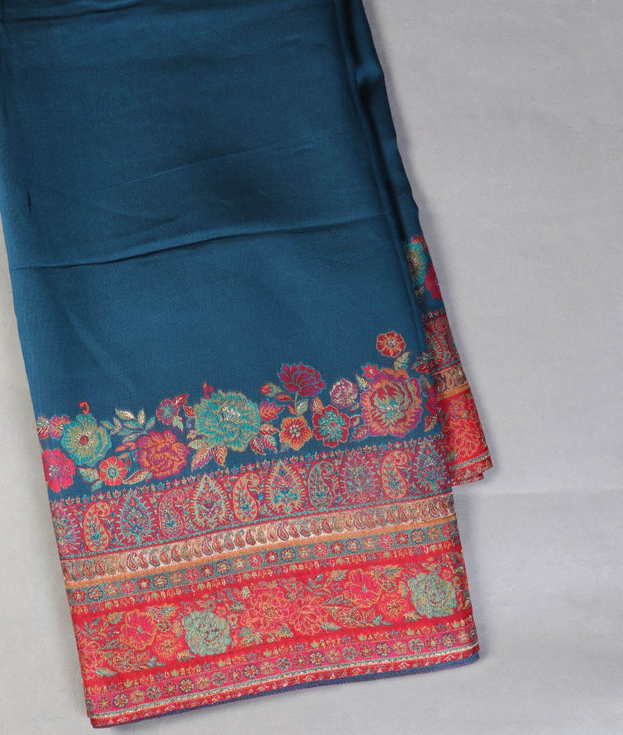 Buy Blue Cashmere Kani Silk Saree T450170
