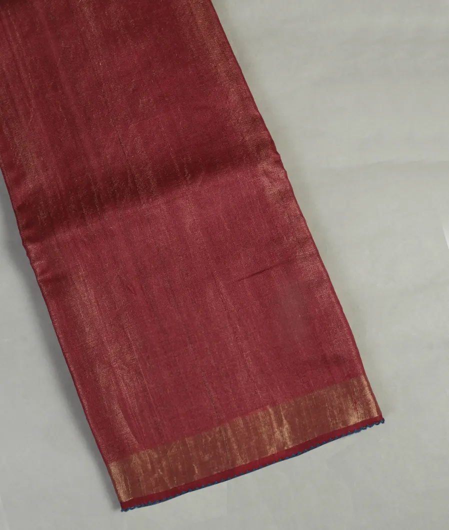 Buy Red Woven Tissue Tussar Saree T467288