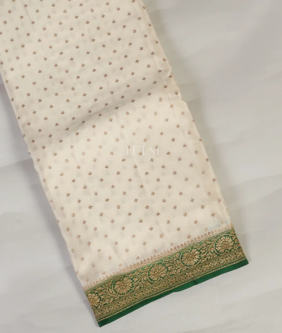 Buy White Banaras Crepe Silk Saree T493127
