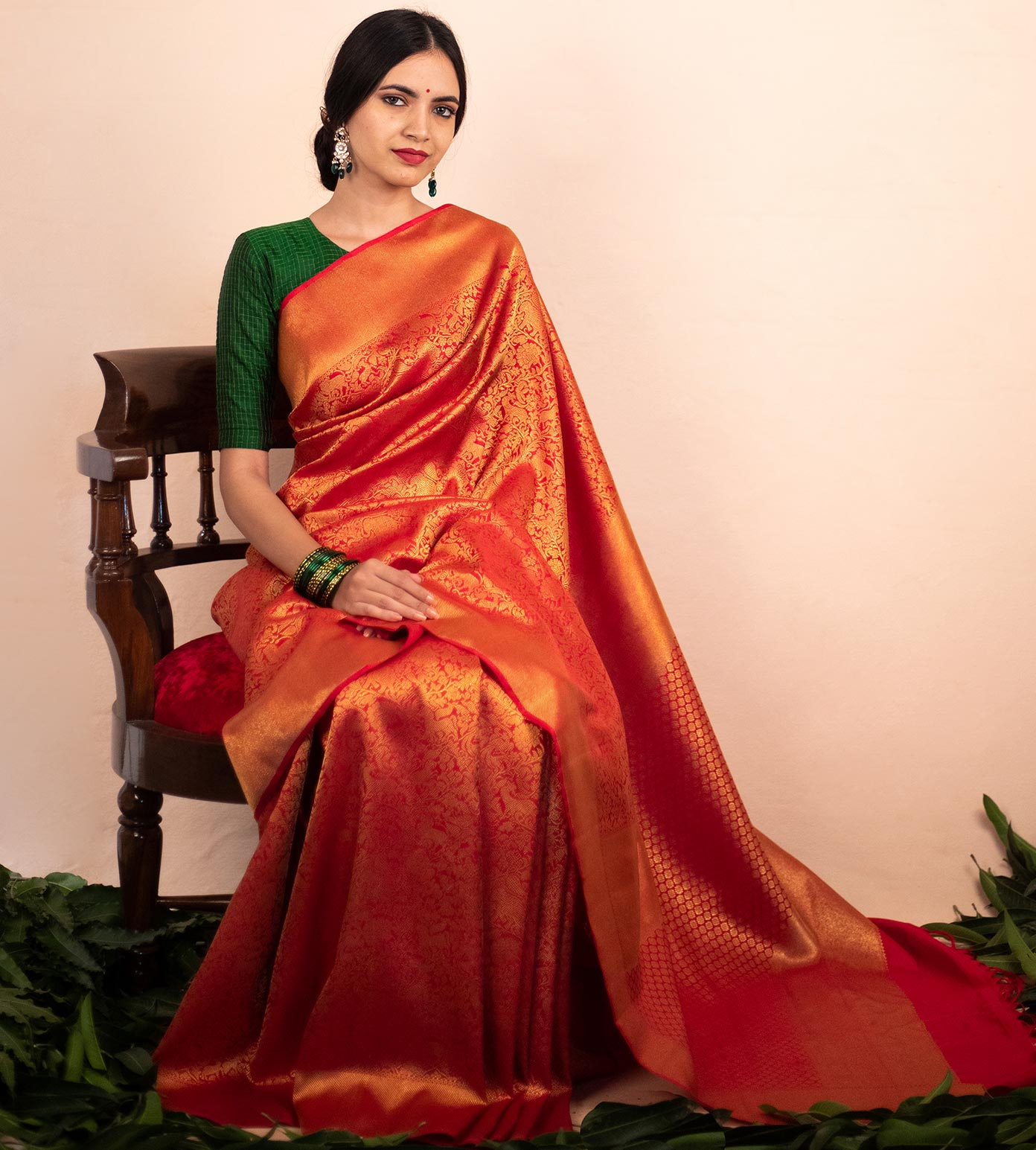 Red Kanchipuram Silk Saree