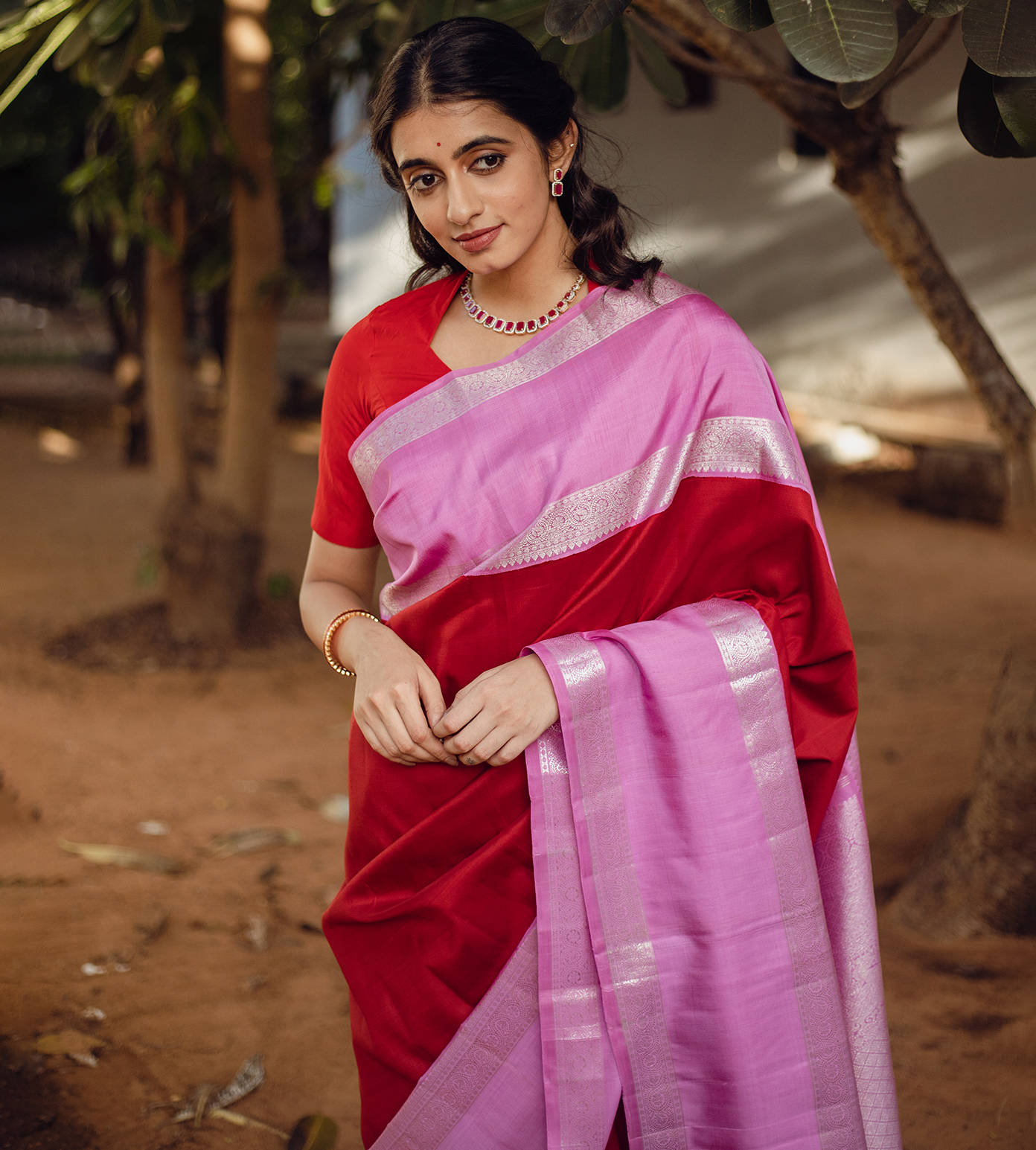Red Kanchipuram Silk Saree