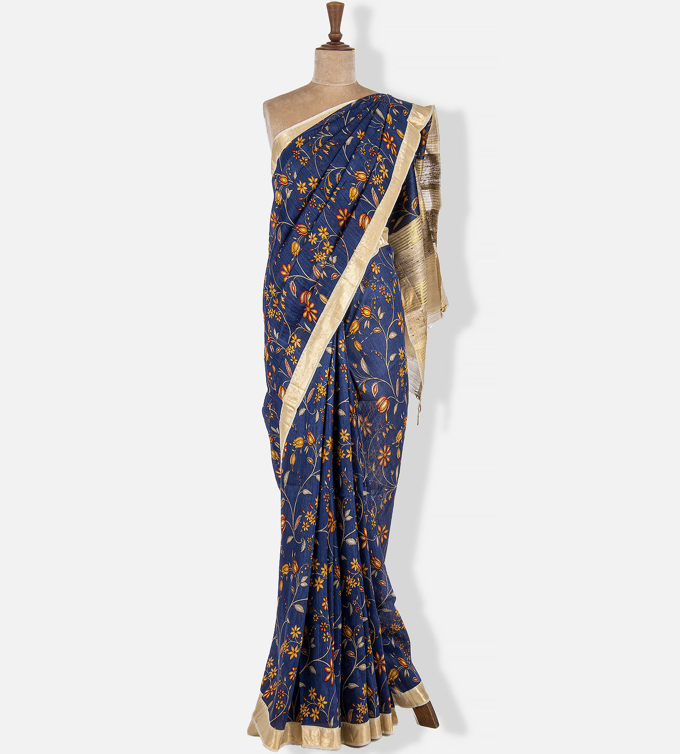 Blue Moonga Tussar Saree
