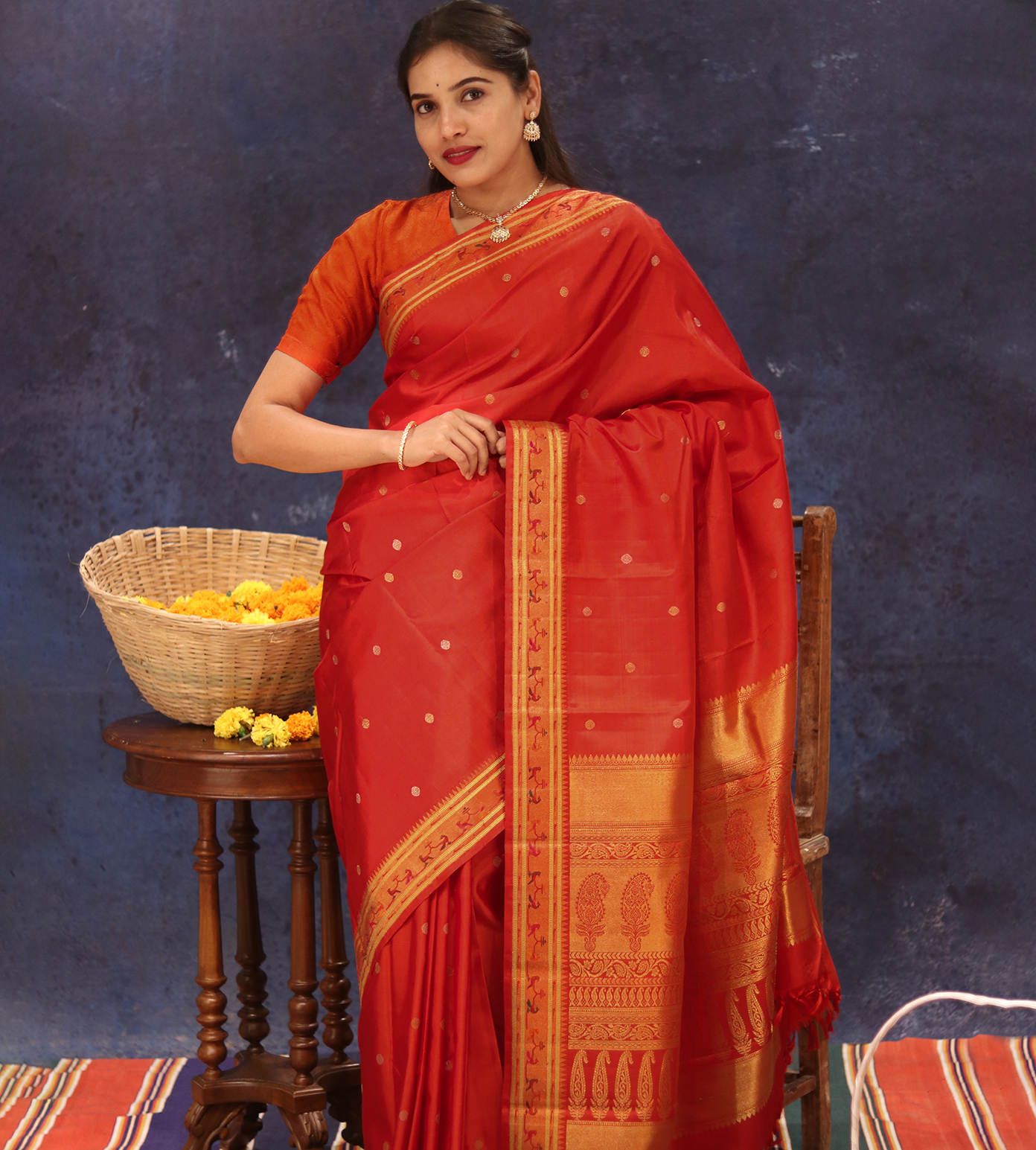 Red Kanchipuram Silk Saree