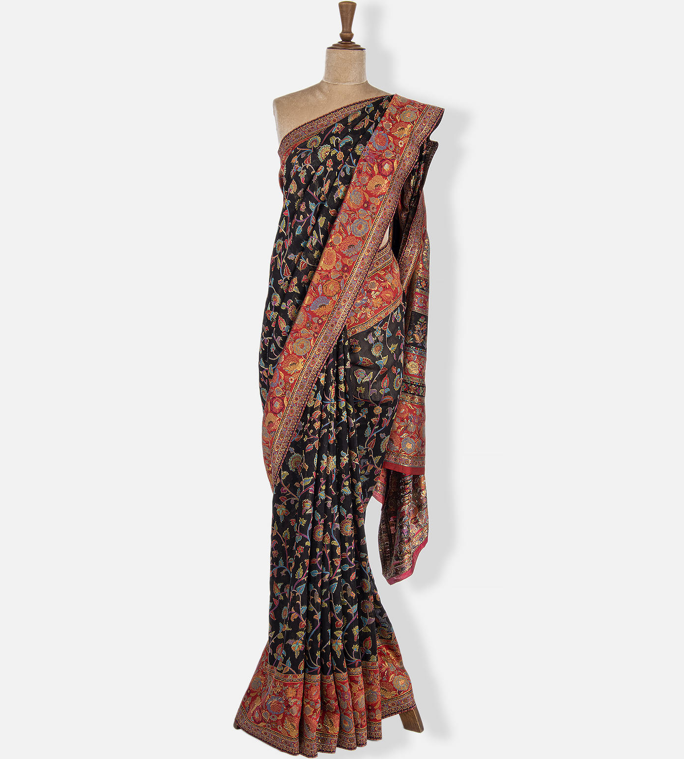 Black Kani Silk Saree