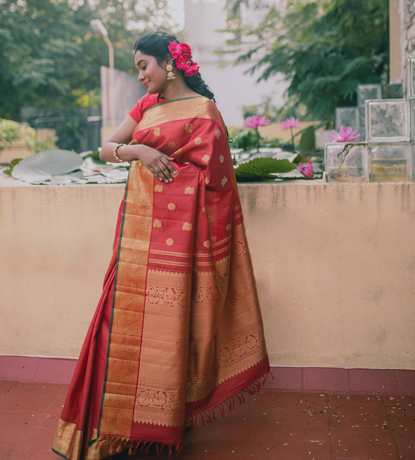 Red Kanchipuram Silk Saree