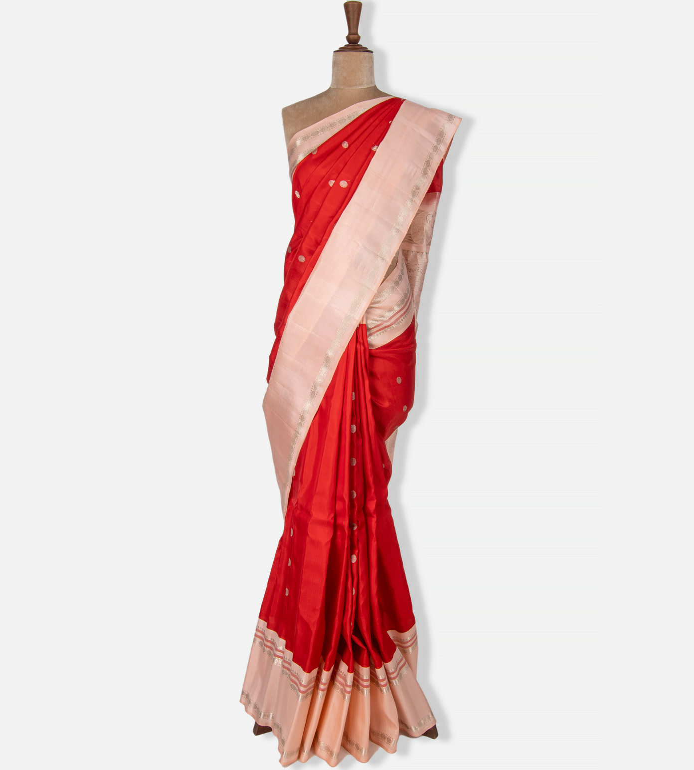 Red Gadwal Silk Saree