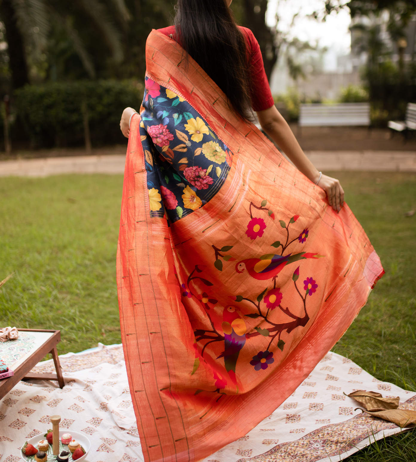 Deep Blue Paithani Silk Saree
