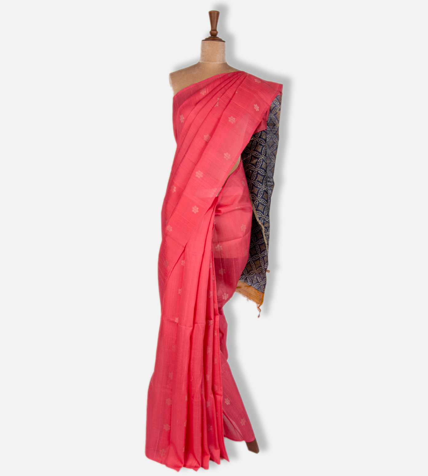 Rouge Pink Raw Silk Saree