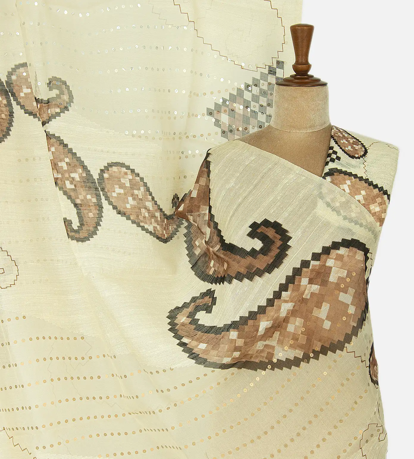 Buy Beige Matka Bailou Saree