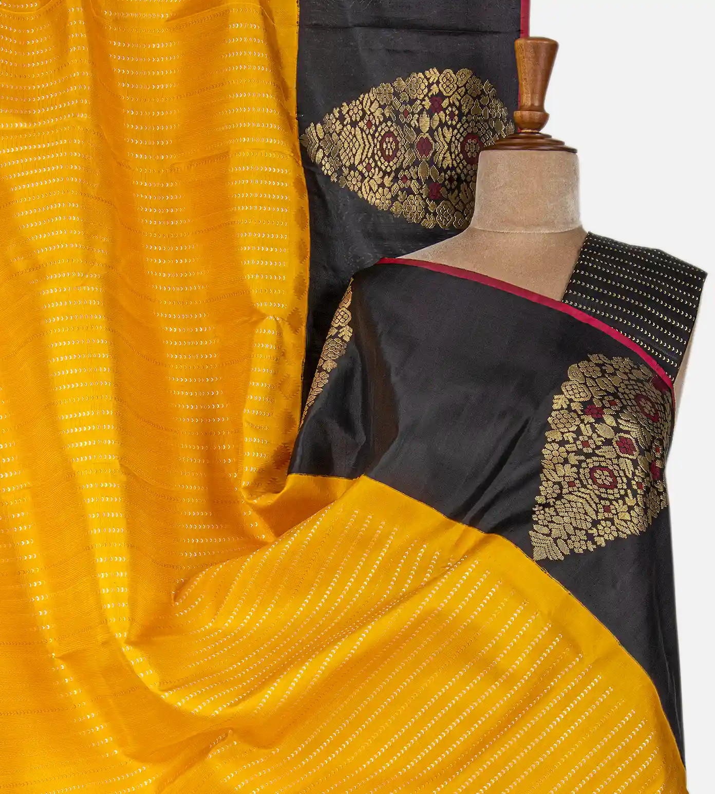 Buy Yellow Kanchipuram Silk Saree