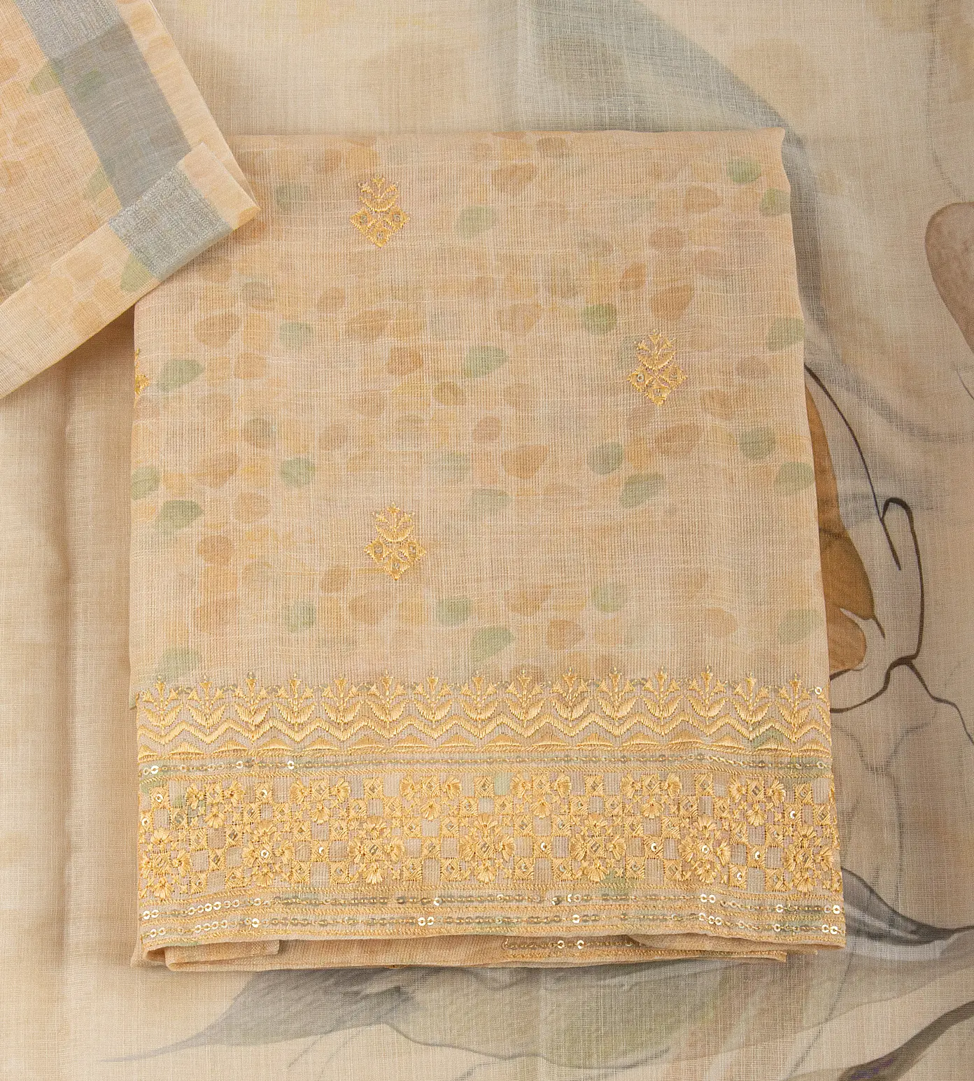 Buy Light Beige Kota Cotton Salwar