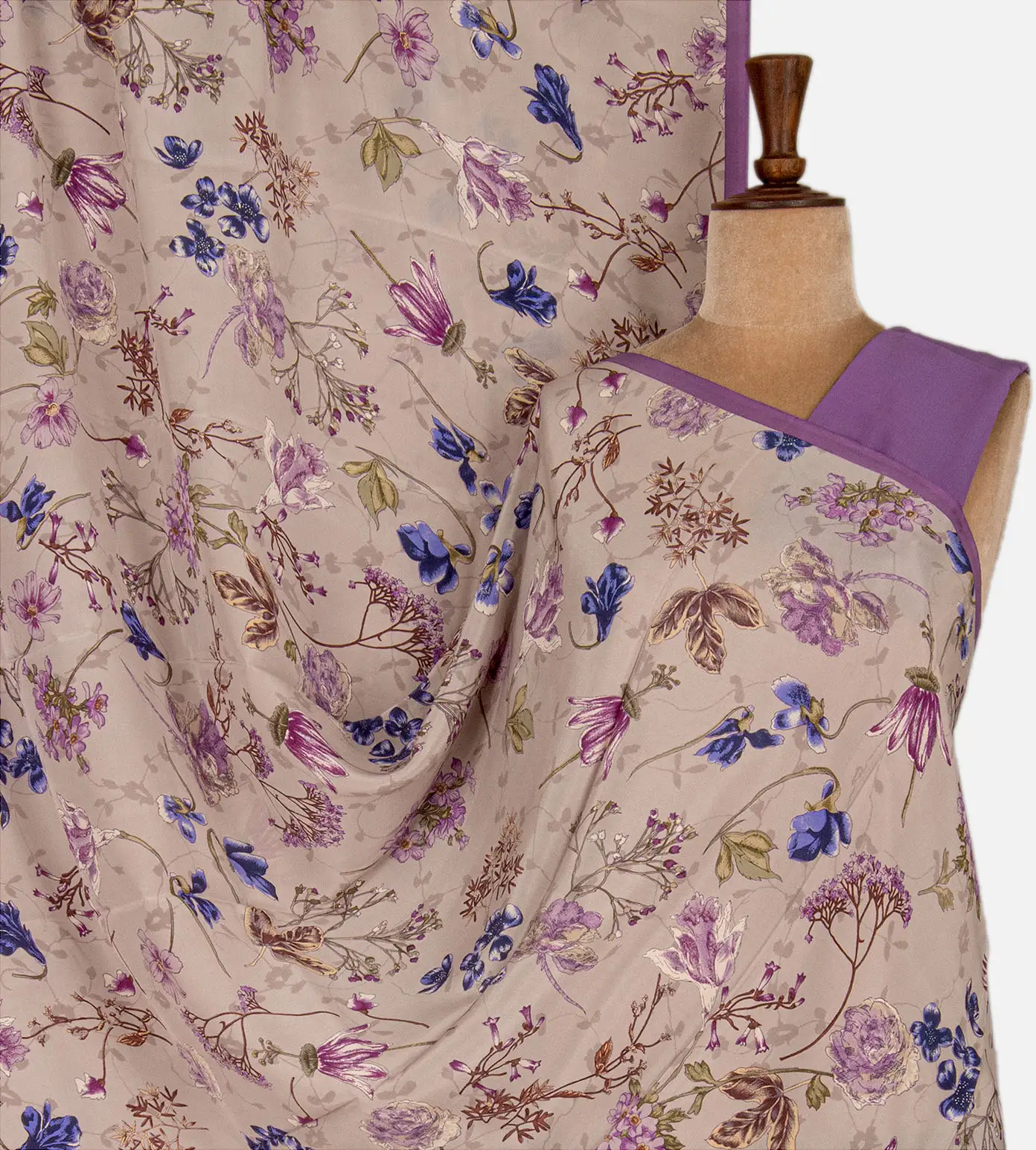 Buy Light Grey Crepe Saree