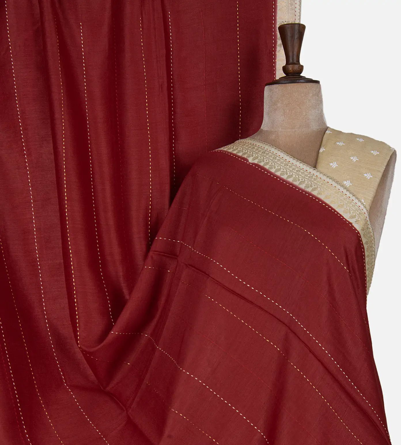 Buy Red Tussar Saree