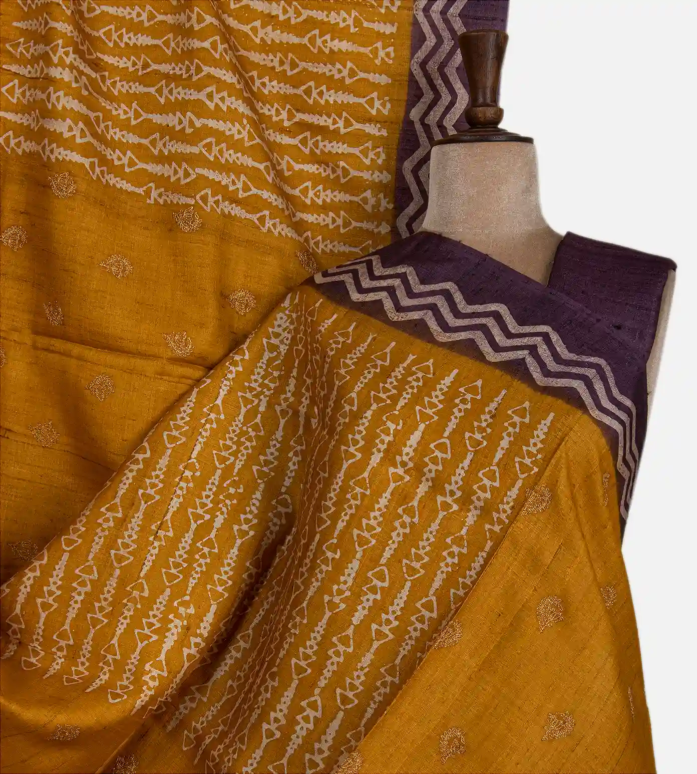 Buy Yellow Tussar Saree