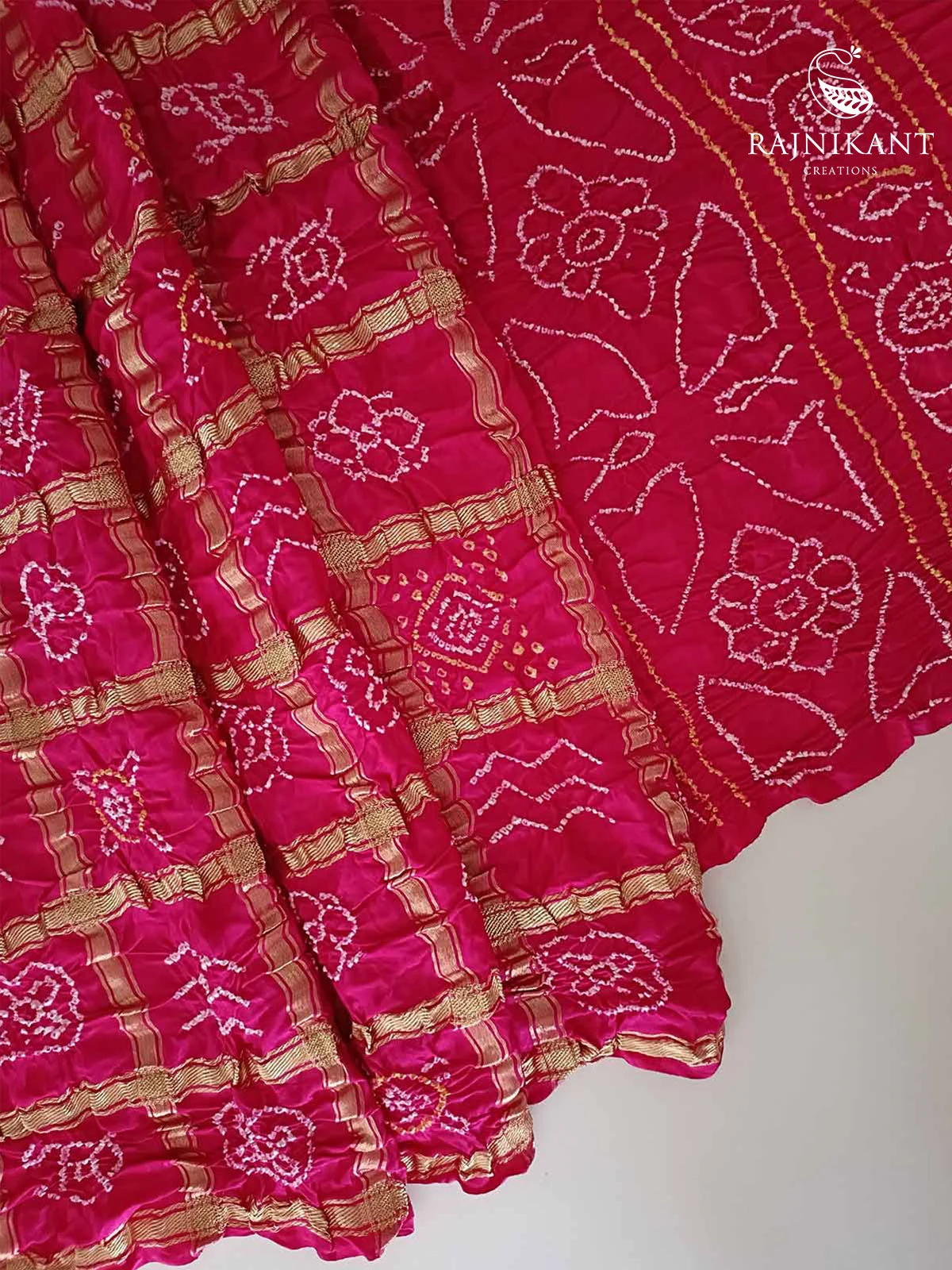 Pink Gharchola Bandhini Silk Saree