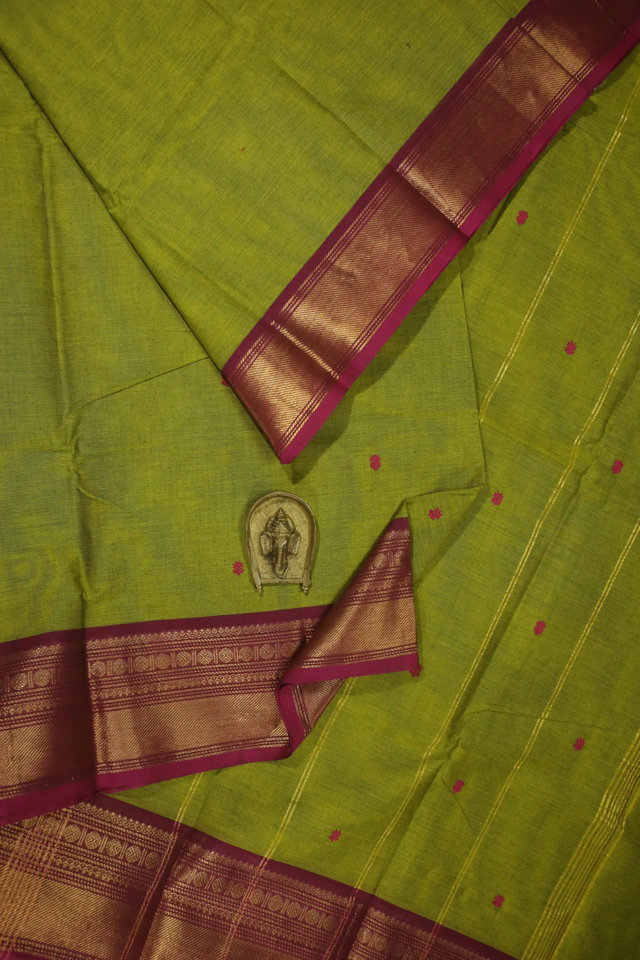 Buy Green Ruthratcham Grand Chettinad Saree