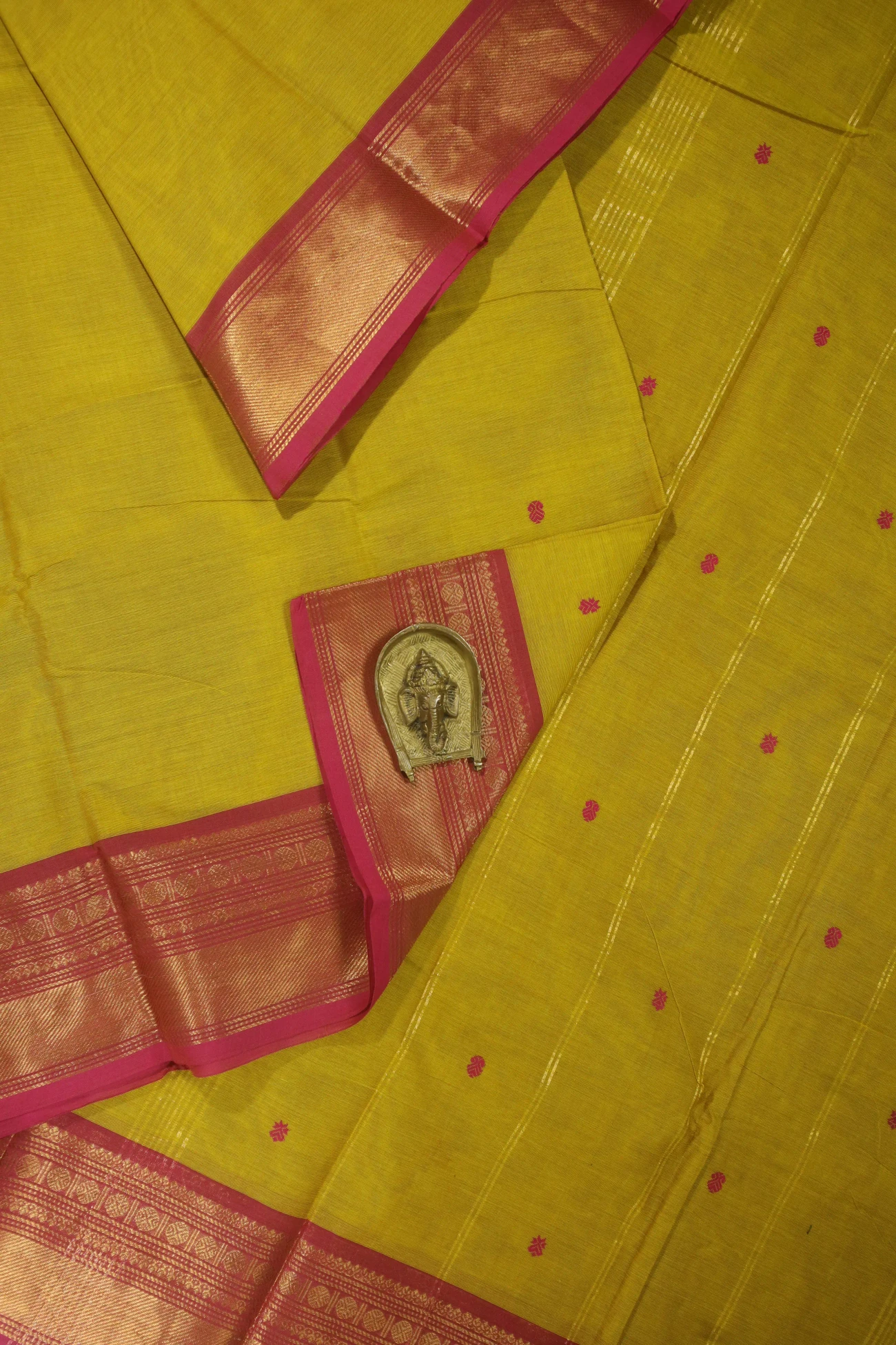 Buy Goldenrod Ruthratcham Grand Chettinad Saree