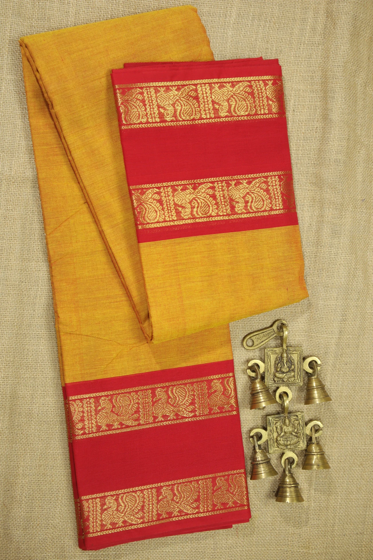 Buy Gold Rettai Pettu Peacock 🦚 Malarkodi Sarees