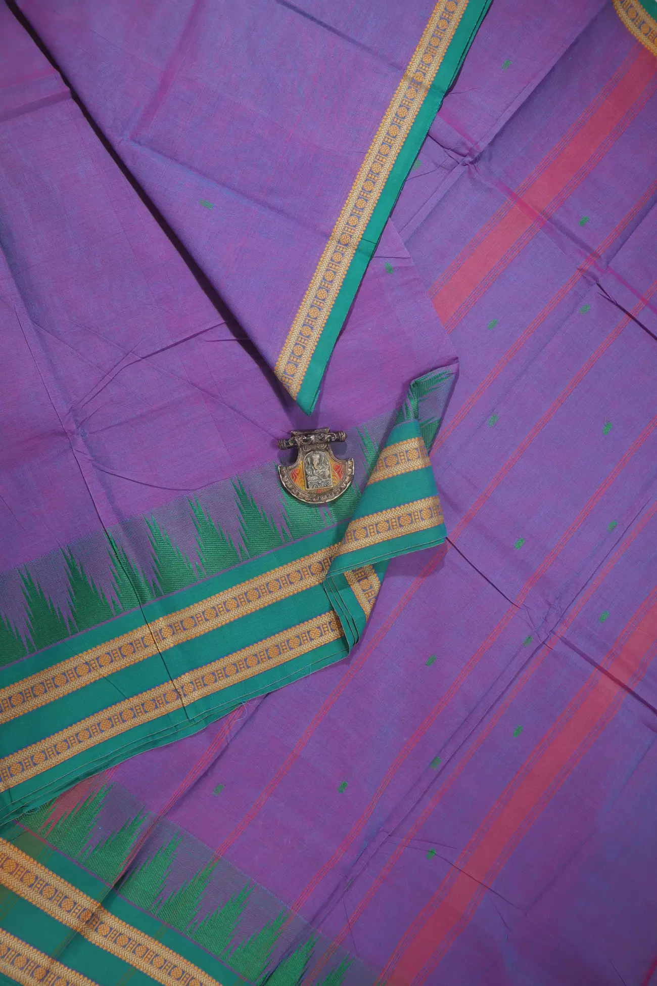 Buy Medium Purple Thalampoo Reku Ruthratcham Grand Chettinad Saree