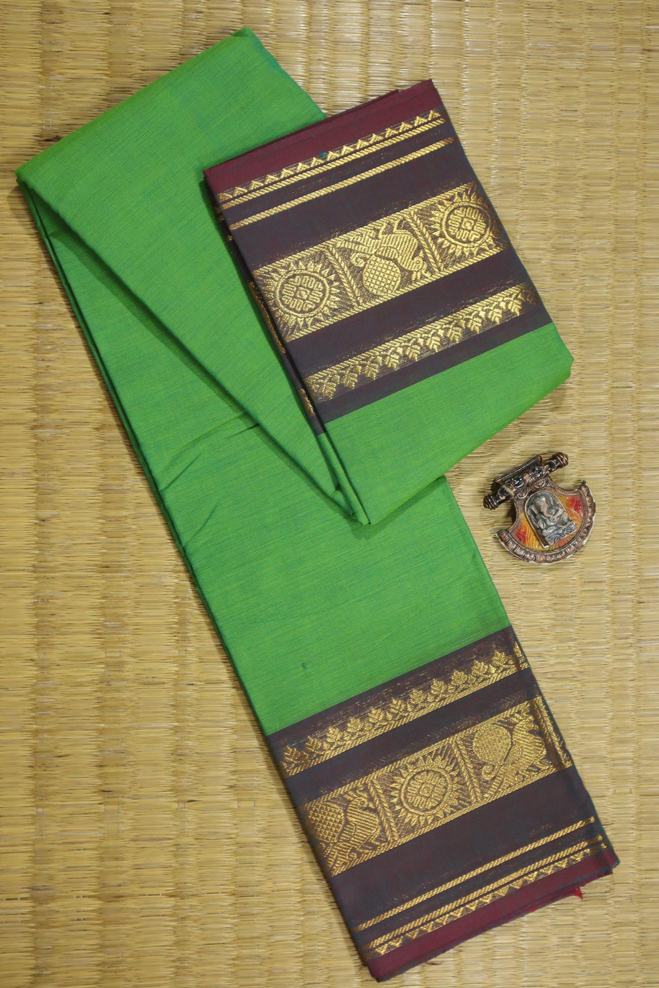 Green Peacock Malarkodi Sarees