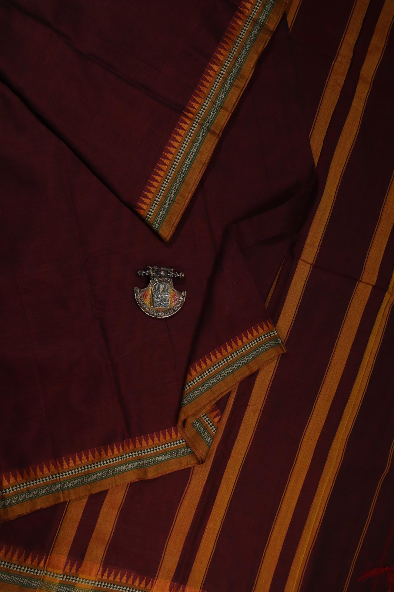 Maroon Ruthratcham Narayanpet Sarees